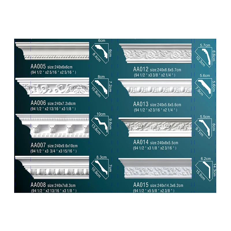 Interior Pu Foam Cornice Fireproof Moulding With Pop Design Artificial ...