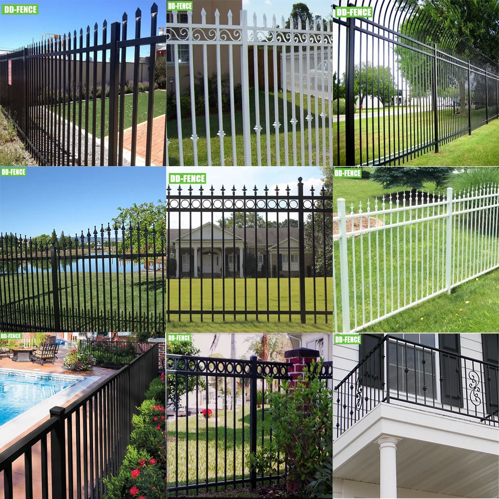 Powder Coated Steel Metal Fencing Trellis Gates 8 Ft Galvanized ...