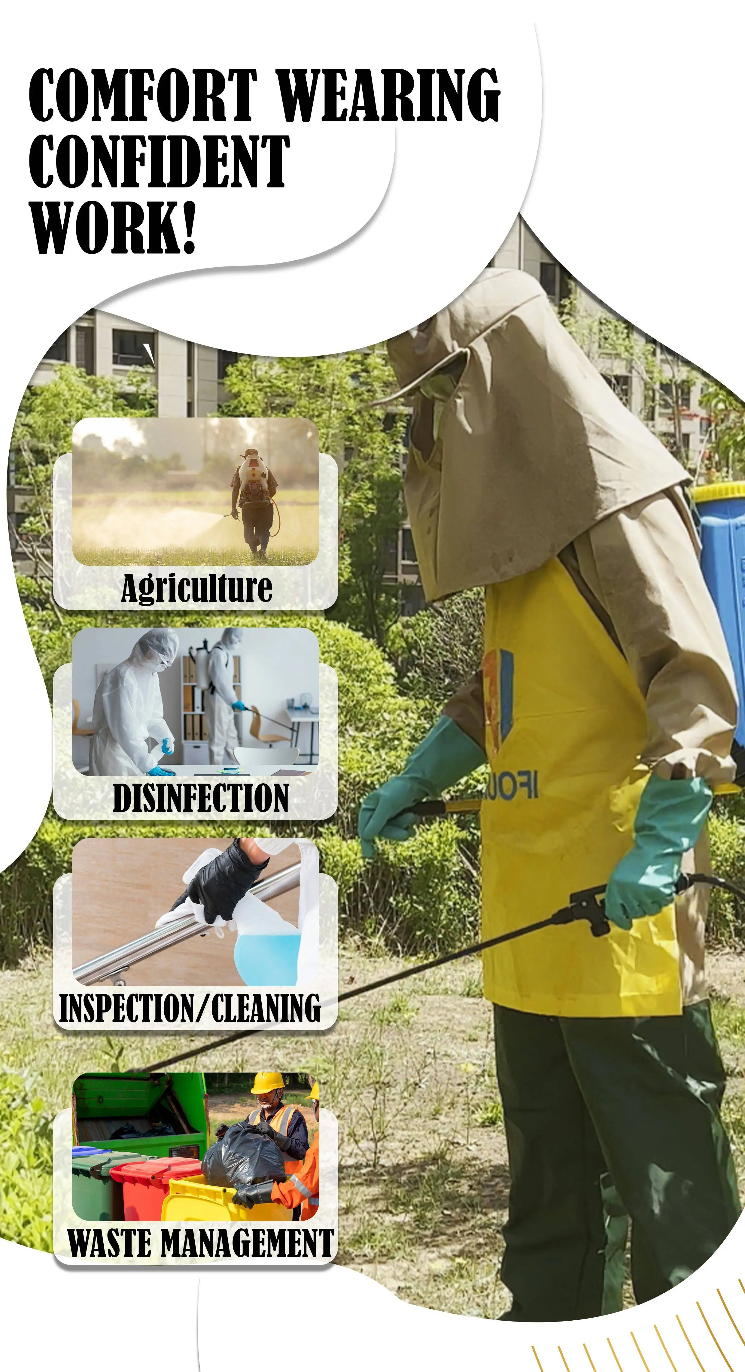 Ppe Safety Spray Clothes Agricultural Protective Clothing Full Set of ...