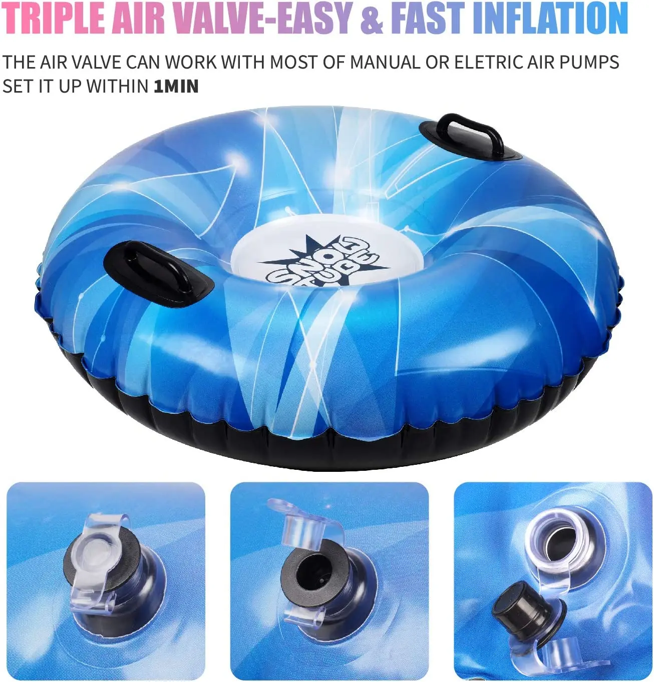 Inflatable Snow Tube For Kids With Handles Snow Tube Inflatable For ...