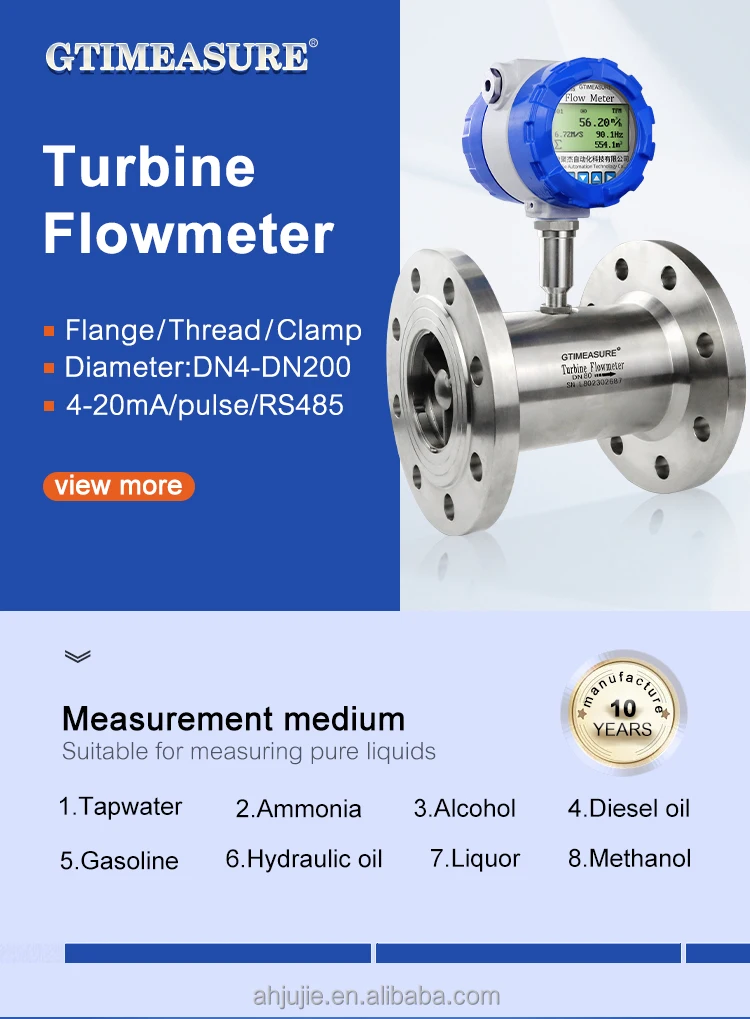 4-20ma Pulse Modbus Output Analog Flowmeter for Water & Oil