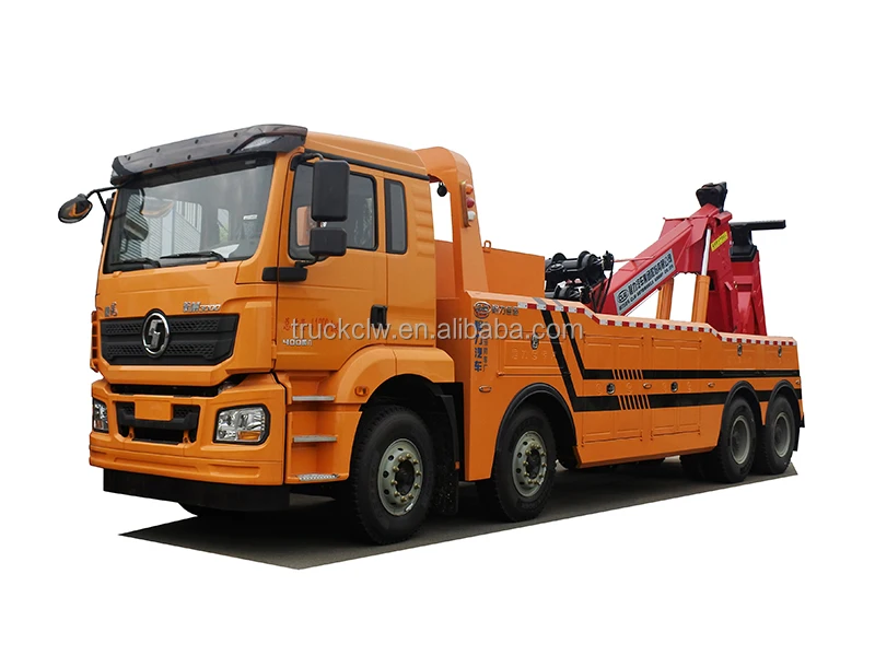 Heavy Duty Shacman 8x4 Tow Wrecker Truck With 50 Tons Boom Crane And ...