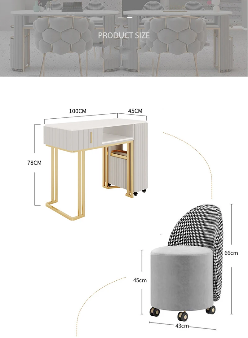 Nordic Marble Manicure Table Net Celebrity Manicure Table And Chair Set ...