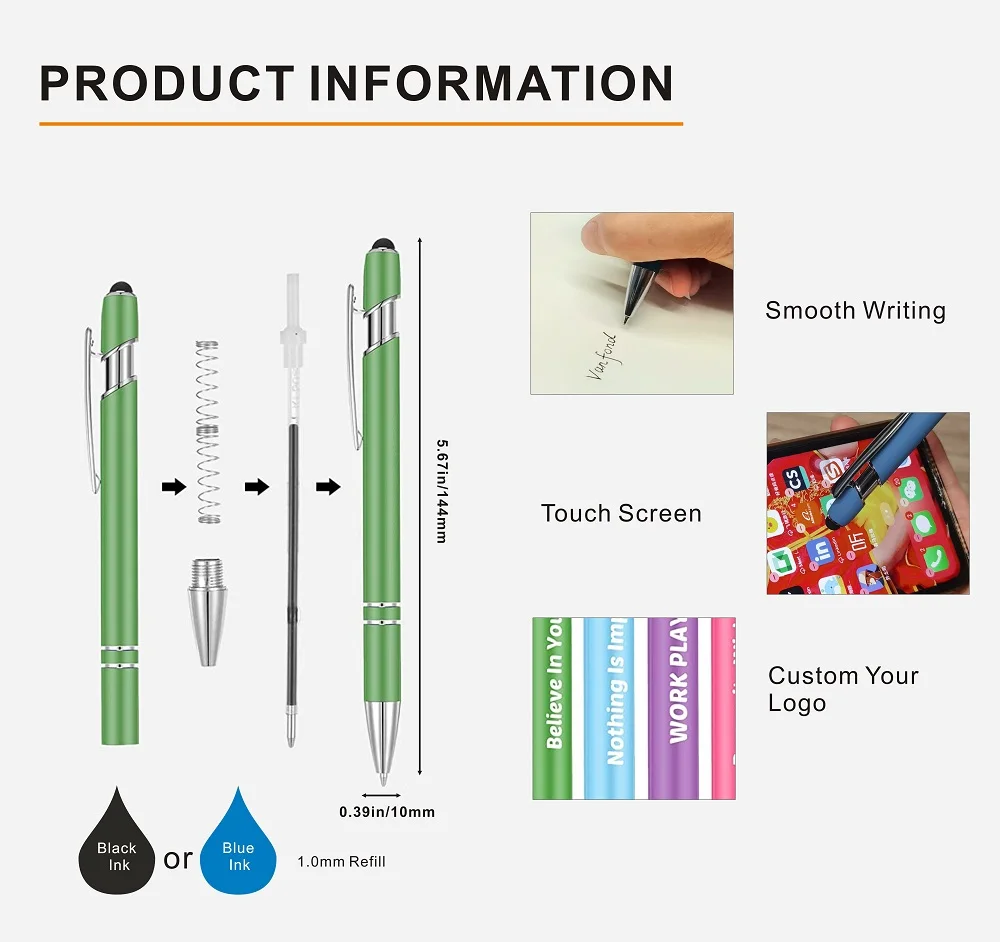 Wholesale Bulk Branded Rubber Coated Ballpoint Pen