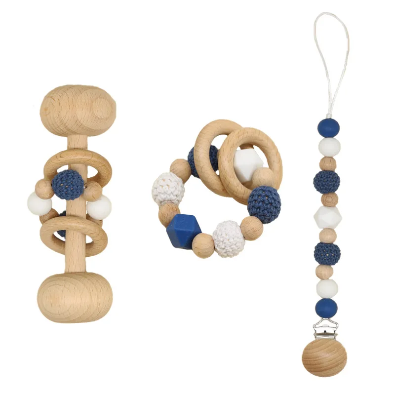 Christmas Gift Crochet Chewable Silicone Rattle Bab Newcoming Pram Toy ...