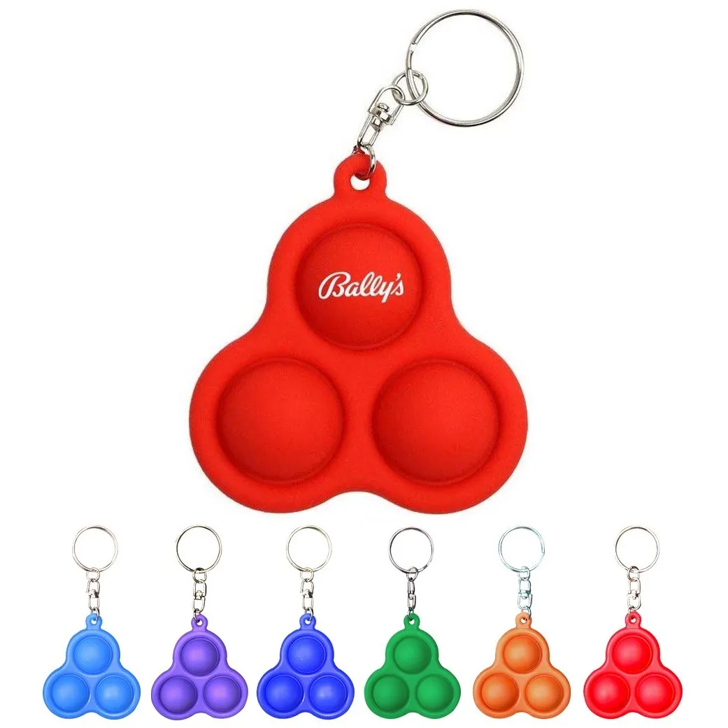 3 Bubble Triangle Push Pop Keychain - Buy 12cm Plush Key Chain Mini ...