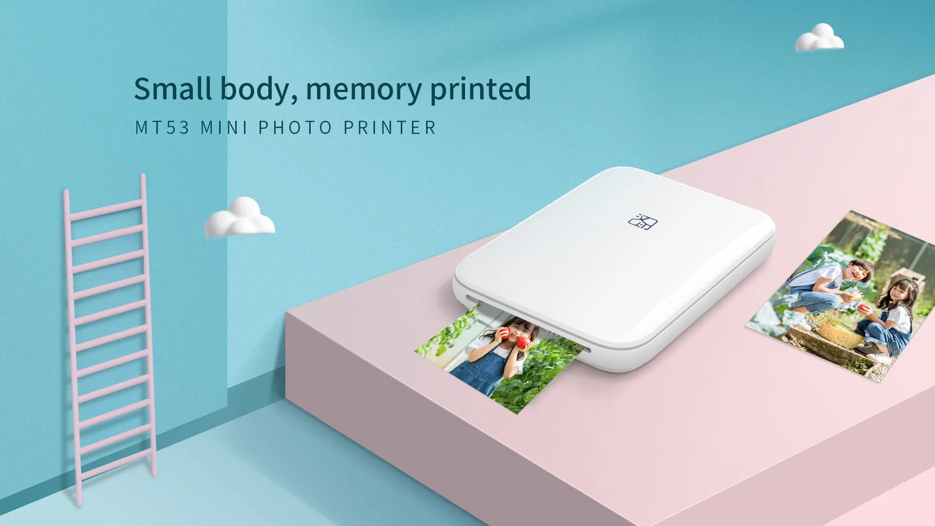 Hprt Mt53 Portable Photo Printer Mini Bluetooth Color Printer With ...