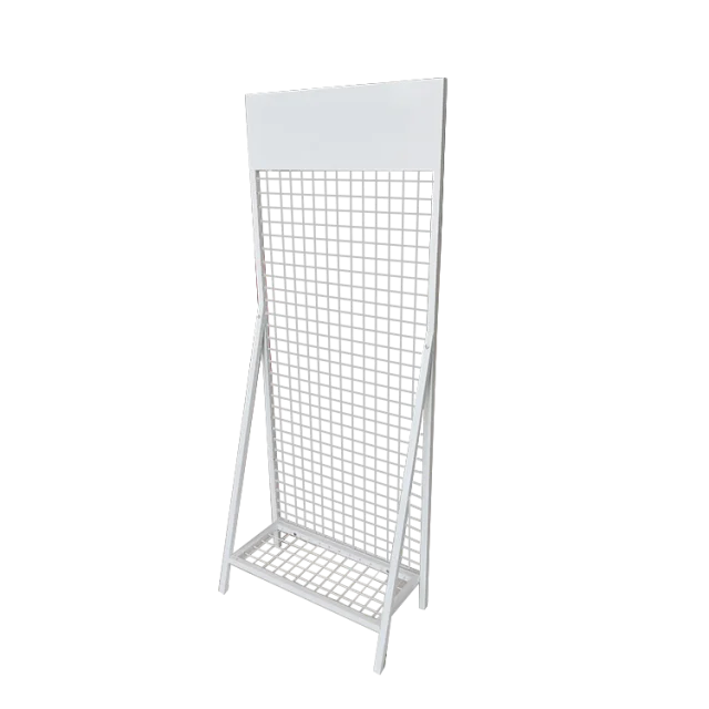 Simple Floor-standing Double-sided Display Metal Wire Mesh Grid Display ...