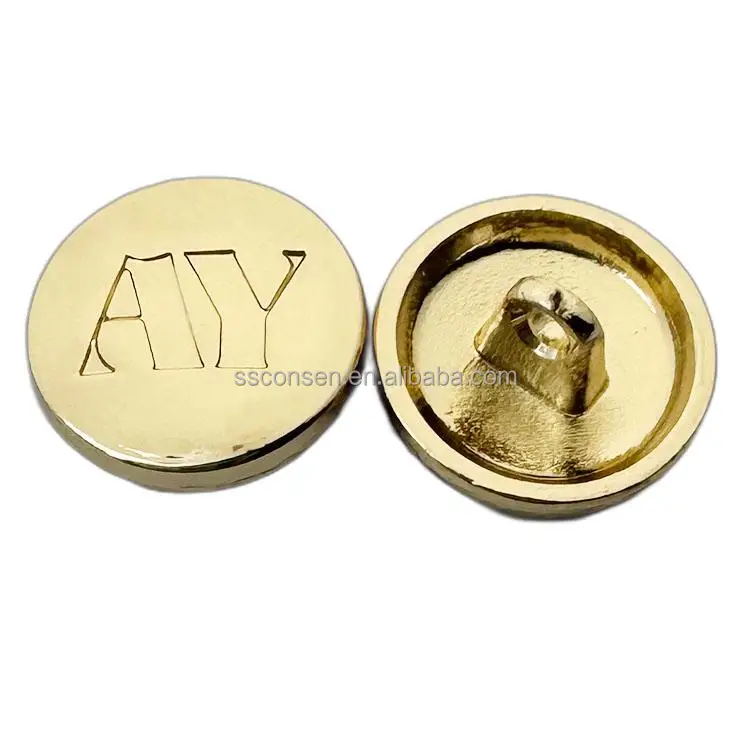 Custom Shank Metal Sewing Buttons for Garment - Luxury Design