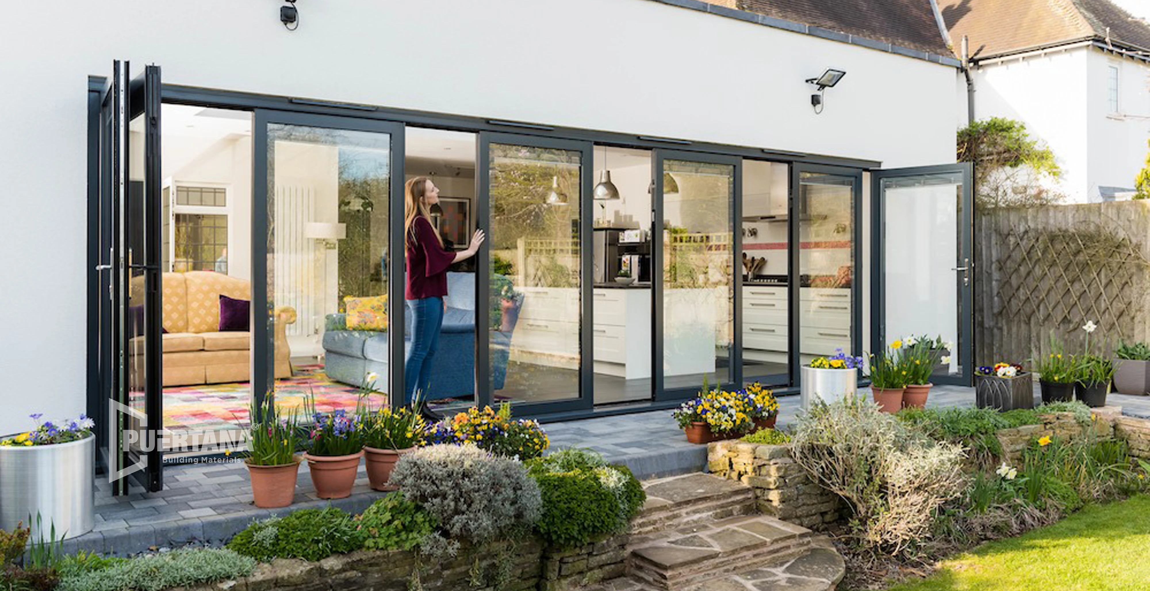 Outdoor Aluminium Stacking Bifold Doors - Panoramic & Durable
