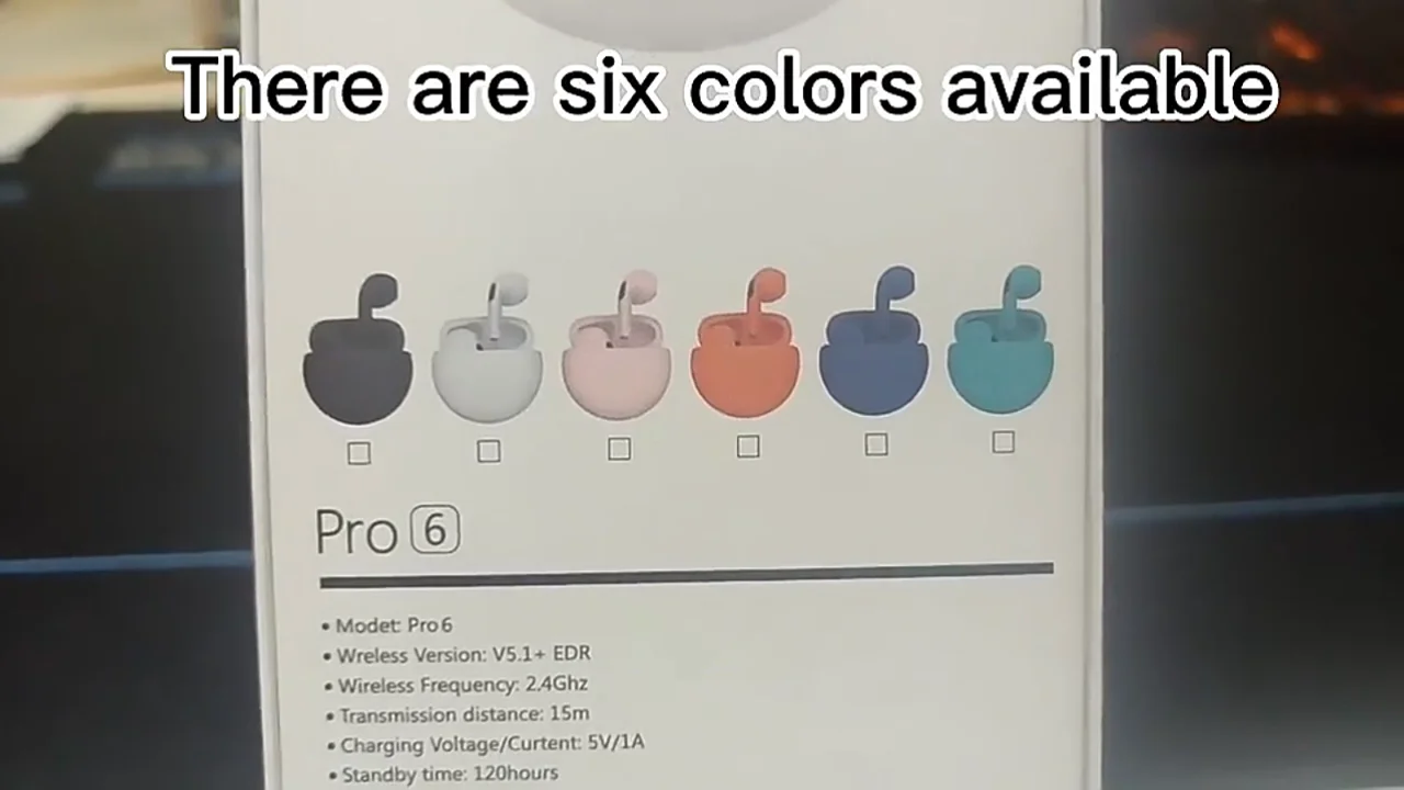 Pro6 Tws Ear Buds Pure Color Wireless Earphones Auriculares 6pro ...