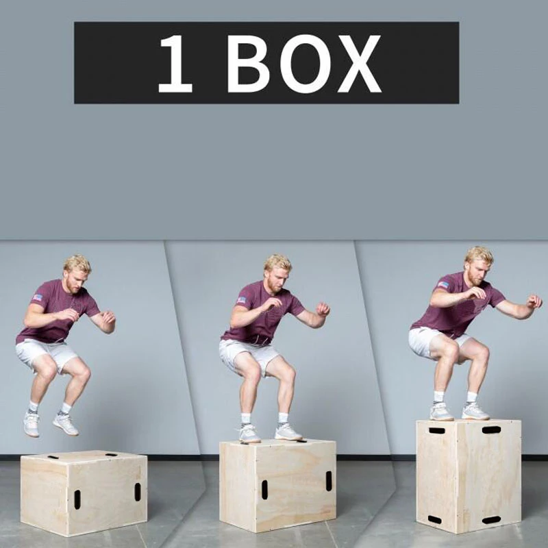 Wooden Box Jumping Exercise Bouncing Stool for Physical Fitness3 In1 ...