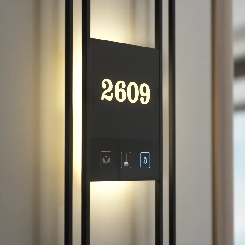 Customized Hotel Room Door Bell System with DND Electronic Doorplate