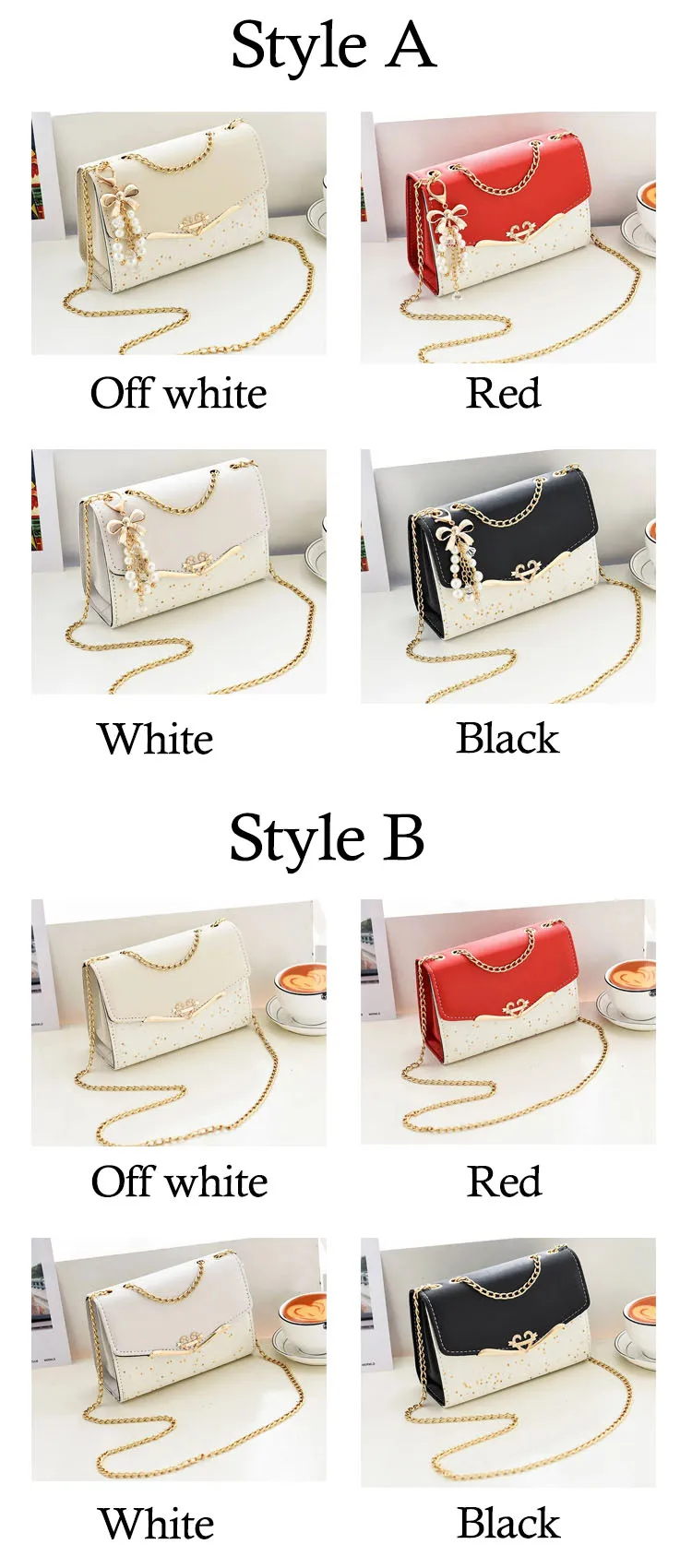Stylish Chain Strap Ladies Designer Shoulder Bags Bowknot-decoration ...
