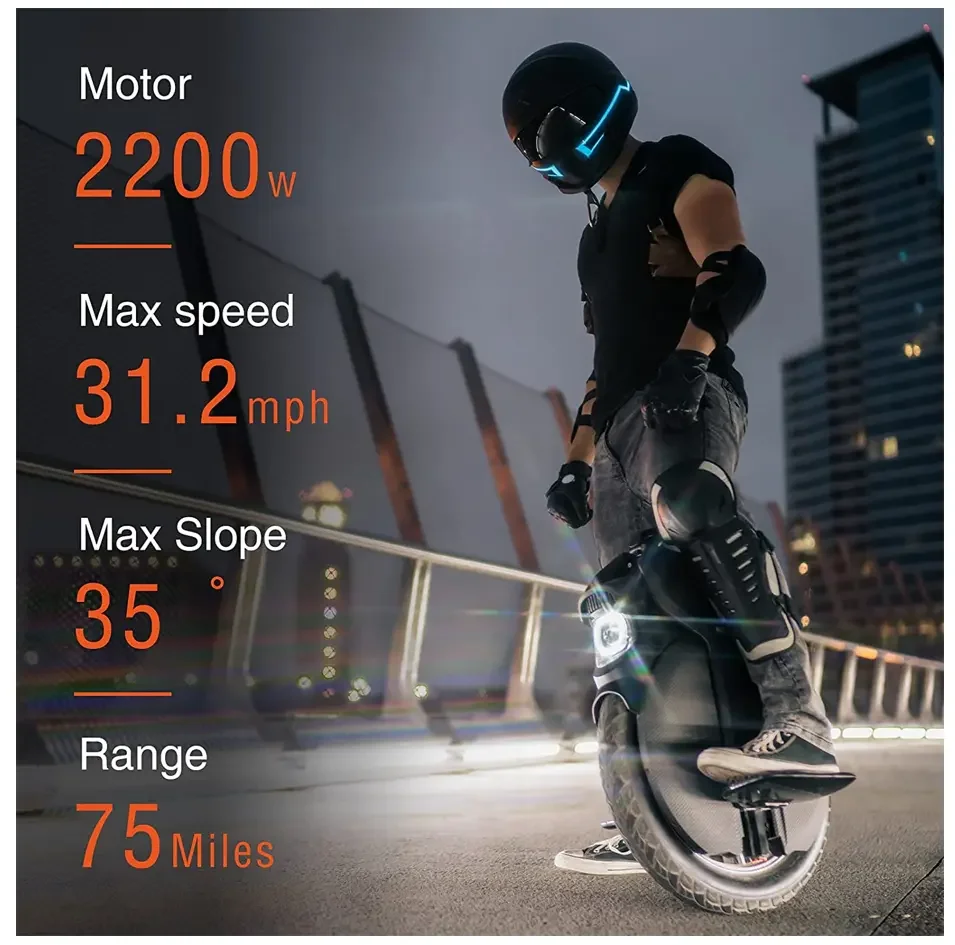 High-Speed 120km/h Long-Range 18 Inch Inmotion V11 Electric Unicycle ...