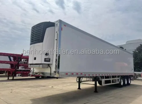 Benhong Refrigerated Van Trailer For Cold Freeze Seafood Vegetables ...