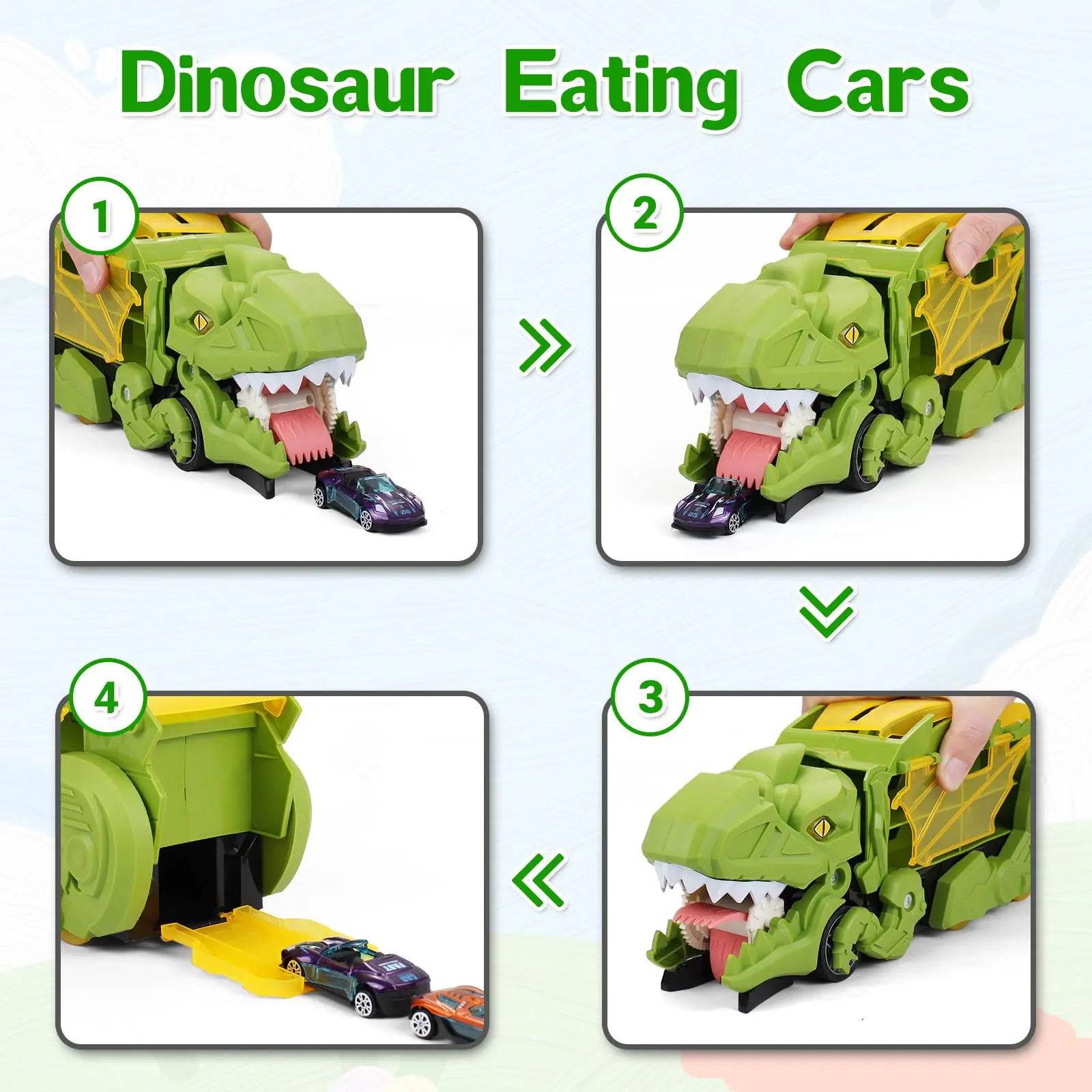 Dinosaur Eating Cars - Transforming Toy Fun for All Ages