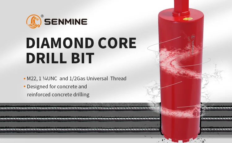 M22 102mm Concrete Drilling Core Drill Bit Fast Smooth Cutting Hole For ...