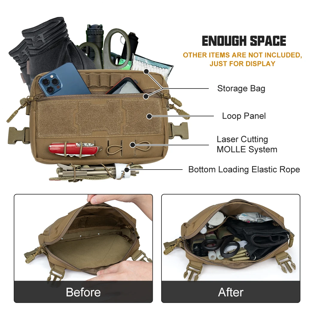 TOPTACPRO 500D Cordura尼龙战术胸包侦察工具包工具袋莫勒男士胸包| Alibaba.com