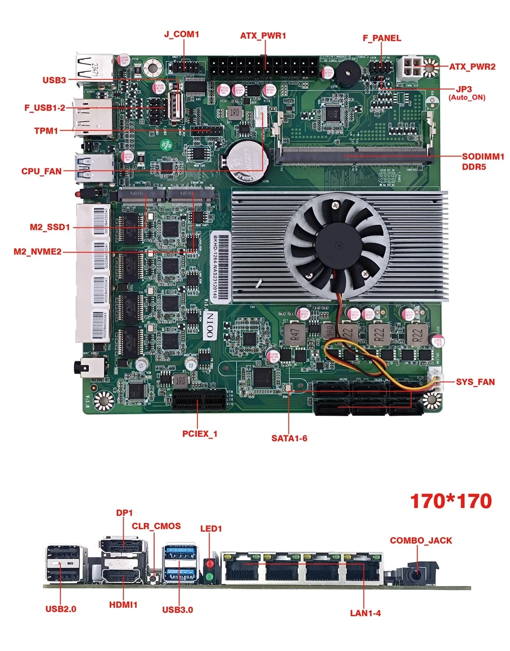 Topton ITX Firewall PC Mainboard N150 N100 - 6 SATA3.0, 2 M.2 NVMe, 4x ...