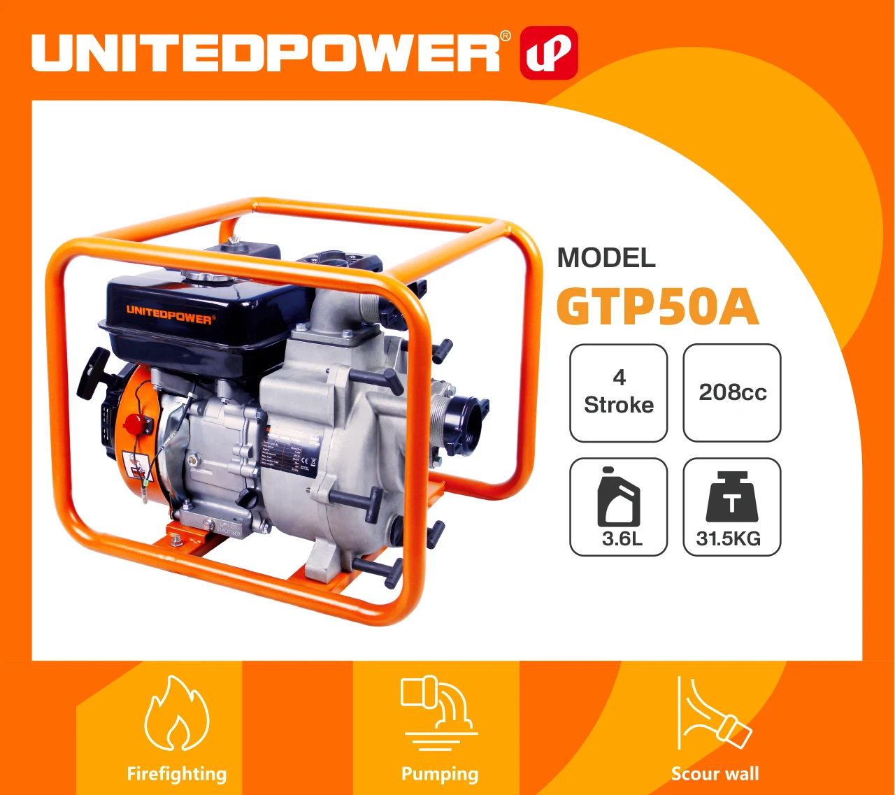 2inch 3inch 4inch Gasoline Engine Water Pump Petrol Trash Pump for ...