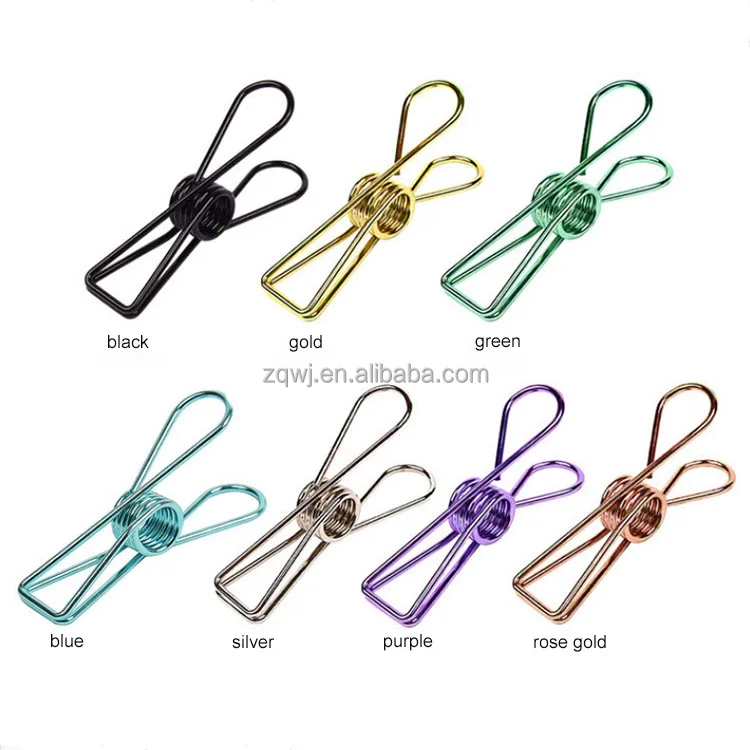 Multi-purpose Metal Wire Utility Metal Clips Clothes Pins Stainless ...