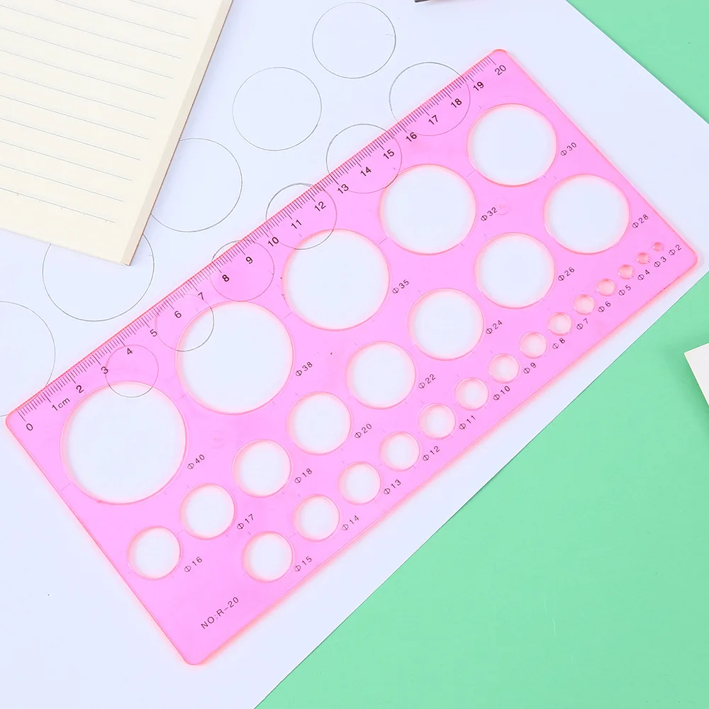 Round Hole Template Ruler Drawing Round Straight Ruler Screen Printing ...