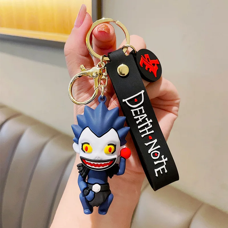 Wholesale Custom Anime Keychain - Cute Death Note Rubber Keyring, OEM