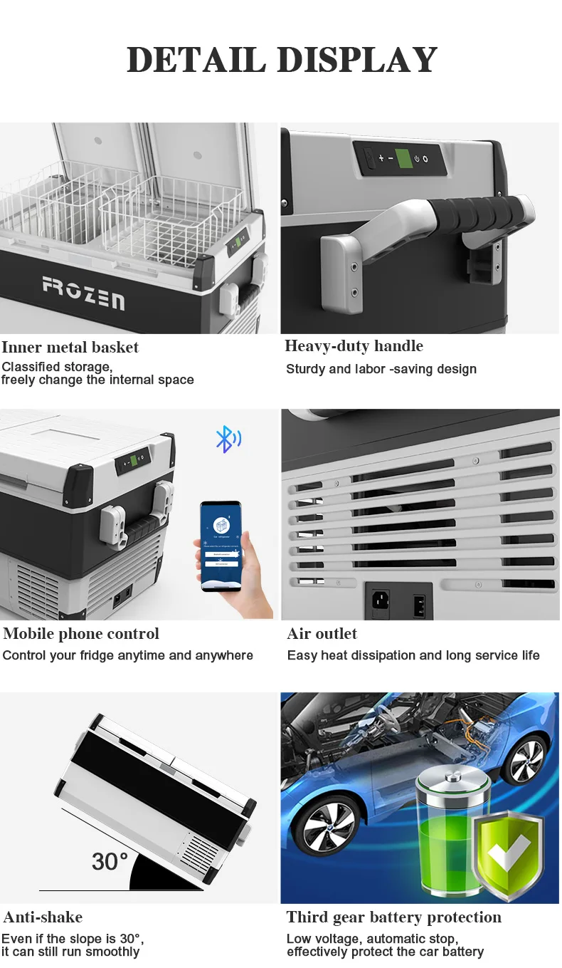 Double Door Temperature Control Compressor Cooler Box 95l Portable ...