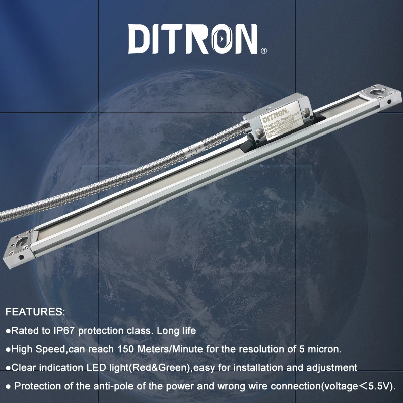 DITRON Magnetic Scale Dro Encoder Ruler for Lathe Milling