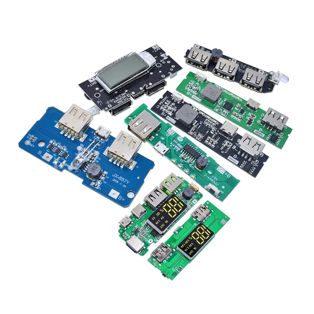 Dual Usb 5v Pd Pcb Mobile Power Bank Battery 18650 Step Up Module ...