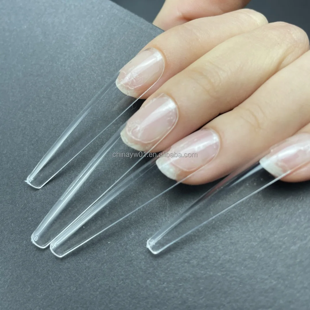 7CM 5XL Square Nail Tips - Full Cover Clear Press Ons
