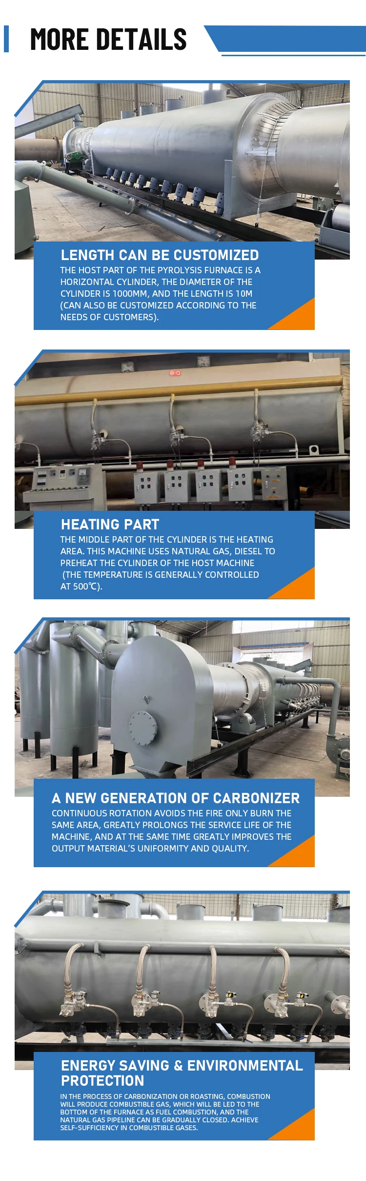 Biochar Product Line Continuous Activated Carbon Production Line Daily ...