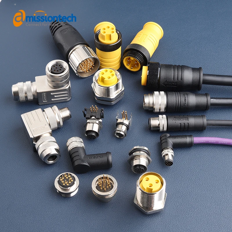 Amissiontech Costom Morden Style Waterproof 4pin Barrel-style 1 To 2 M8 Connector - Buy M8 ...