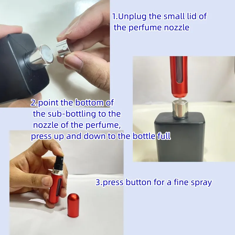 5ml Mini Perfume Atomizer Refillable Perfume Bottles Travel Sized ...