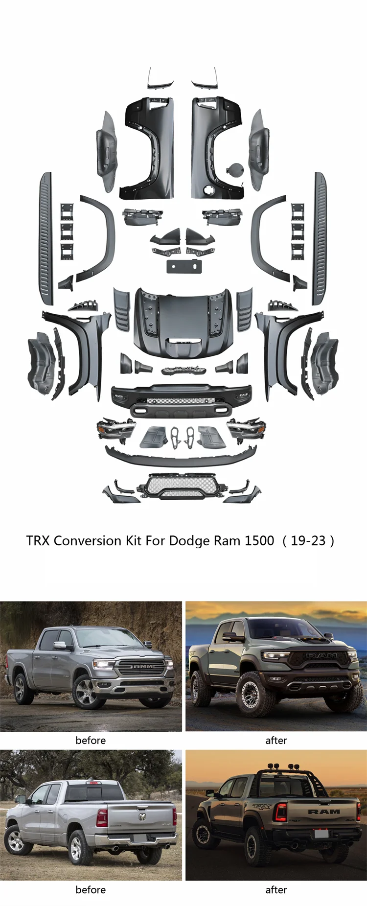 TRX Conversion Body Kit for Dodge Ram 1500 2019-2023