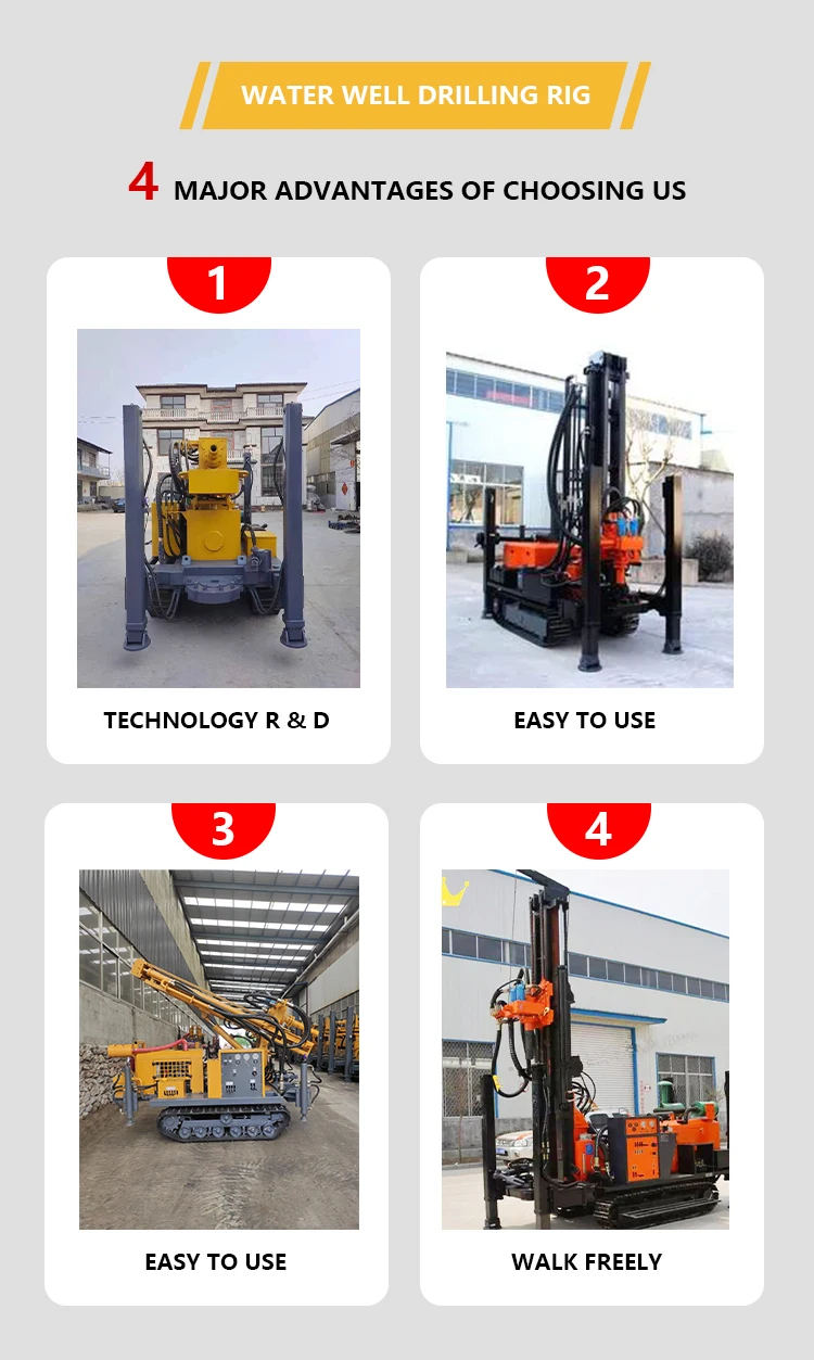 Rotary Water Well Drilling Rig Bore Well Water Tap Drilling Machine ...