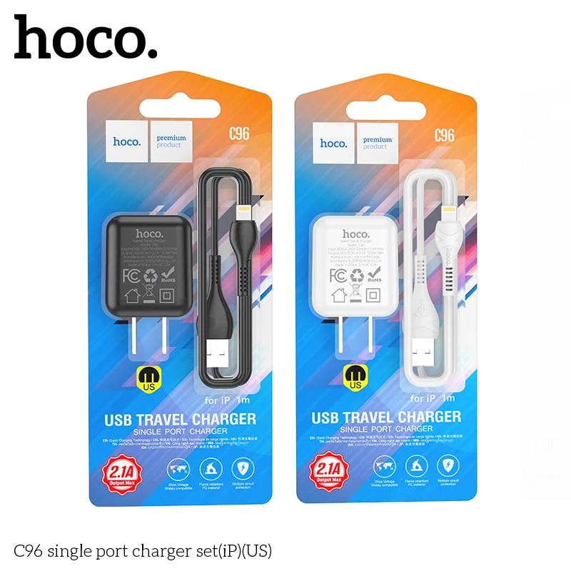 Hoco C96a Charger Single Port Compact And Portable Suitable For Apple Android Mobile Phone ...