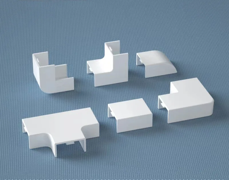 Grey White Plastic Electrical Cable Duct PZC Cable Channel Wiring Ducts ...