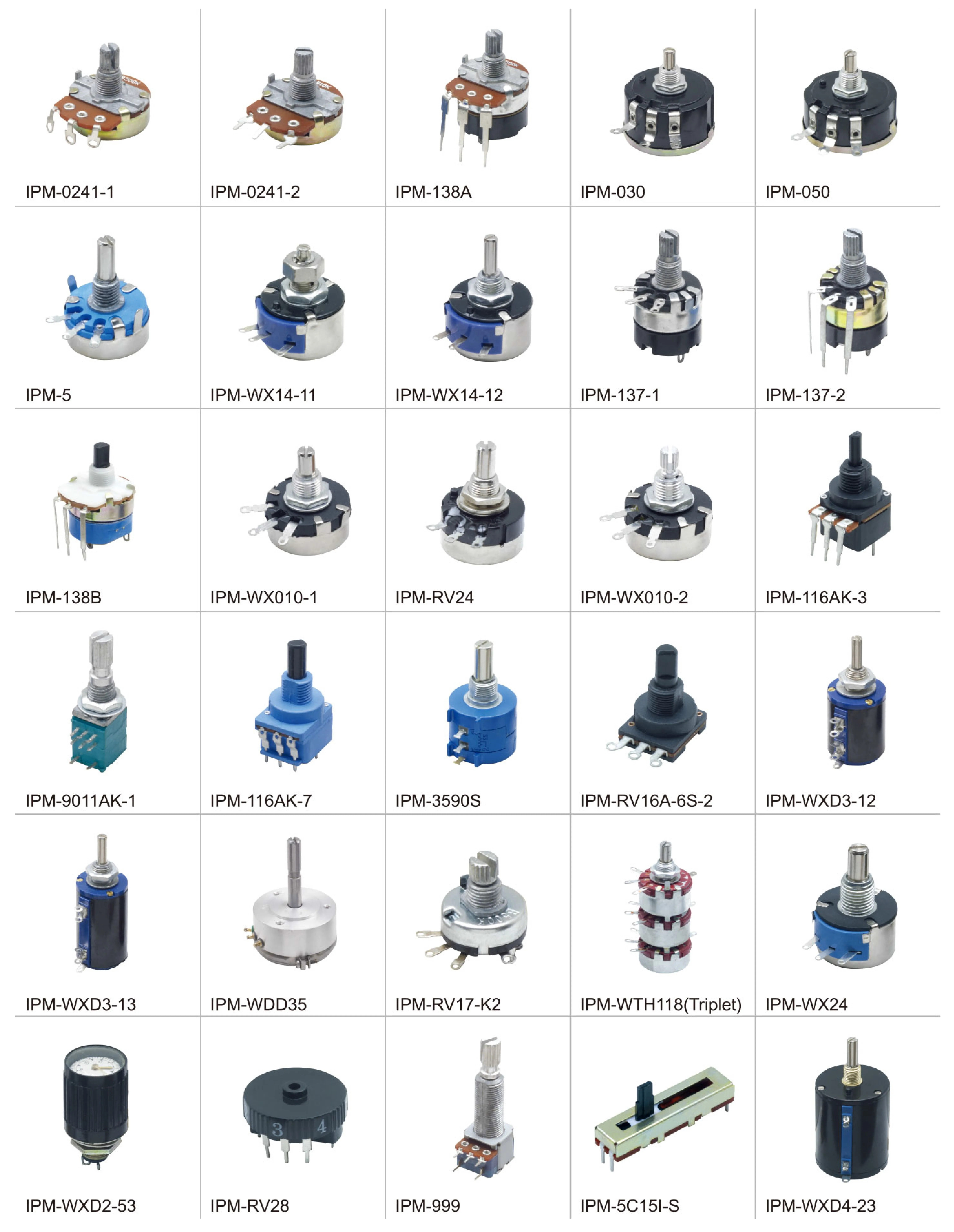 WXD3-12-1W Multi-Turn Rotary Potentiometer with Adjustable Resistance ...