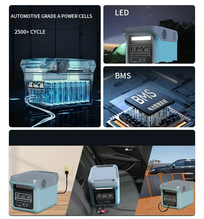 Large Capacaity Lithium Battery Camping 110v 220v Portable Batteries ...
