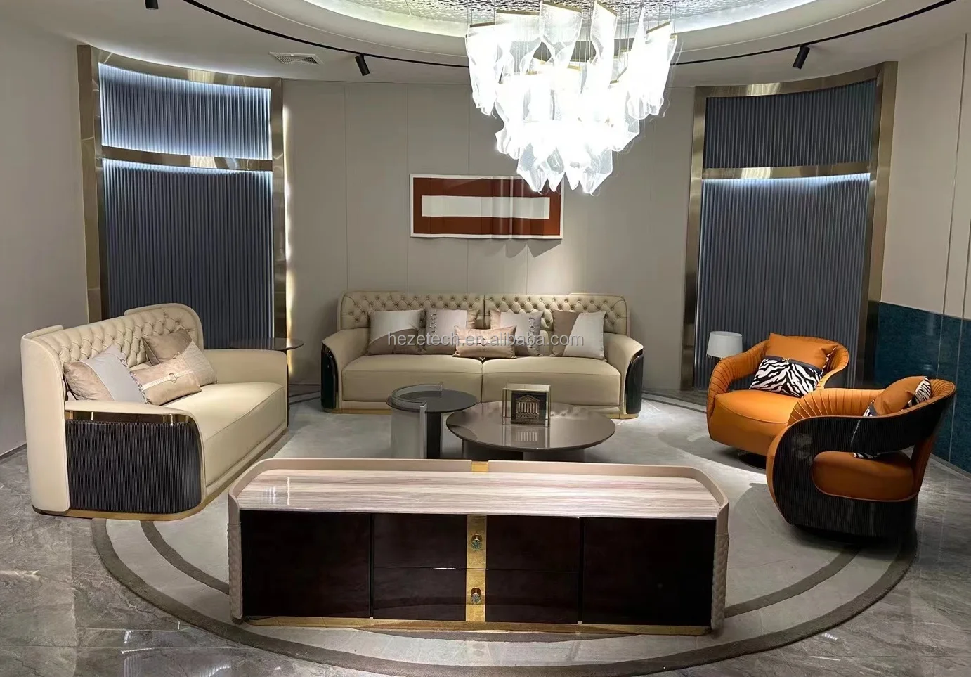 Luxury Classic 3 Seater Hotel Lobby Sofa Set Living Room New Design ...