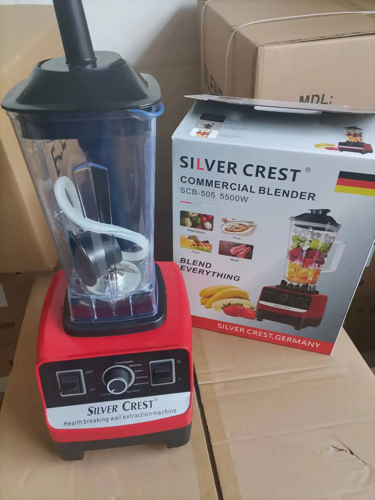 5500w 2.0l Commercial Smoothie Blender Kitchen Appliances Electrical Power Chopper Juicer Fruits ...