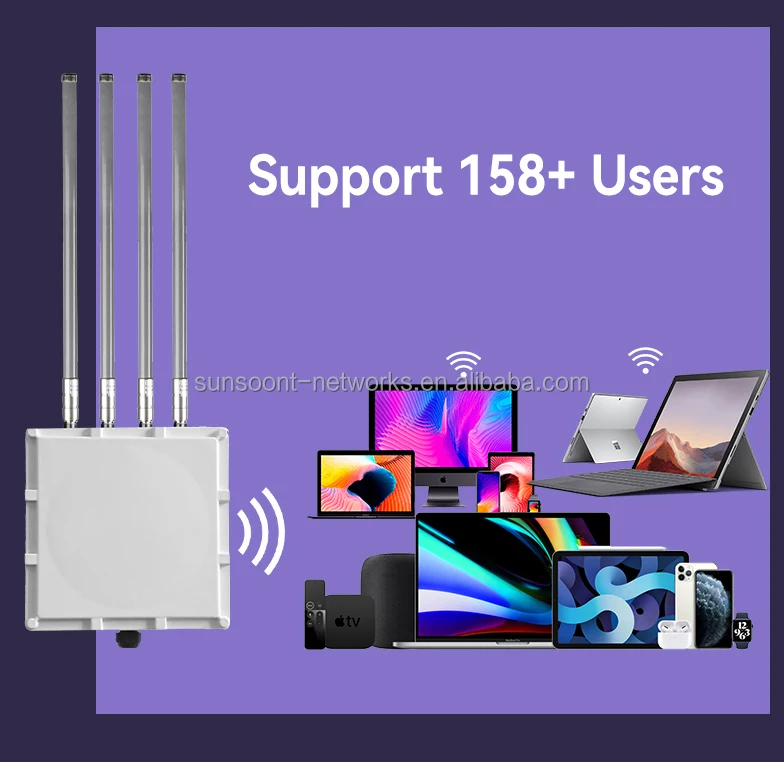 High Power 300mbps Outdoor 1 Km Range Wifi Access Point
