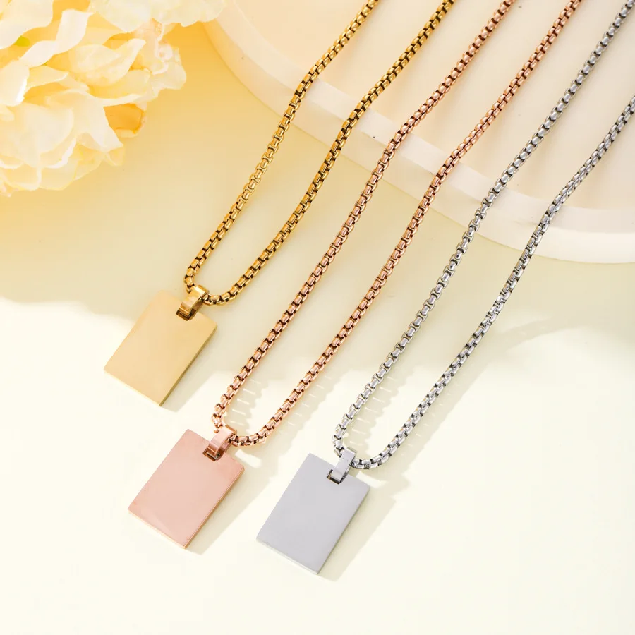 Custom Engravable Logo Name Letter Necklace - Stylish & Durable