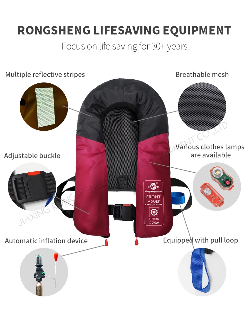 Inflatable Lifejacket Double Chamber 275n Ec Certificate - Buy ...
