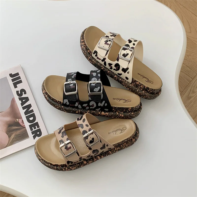 Leopard Print Pattern Cross-border Women's Summer Slippers Women Sandal ...