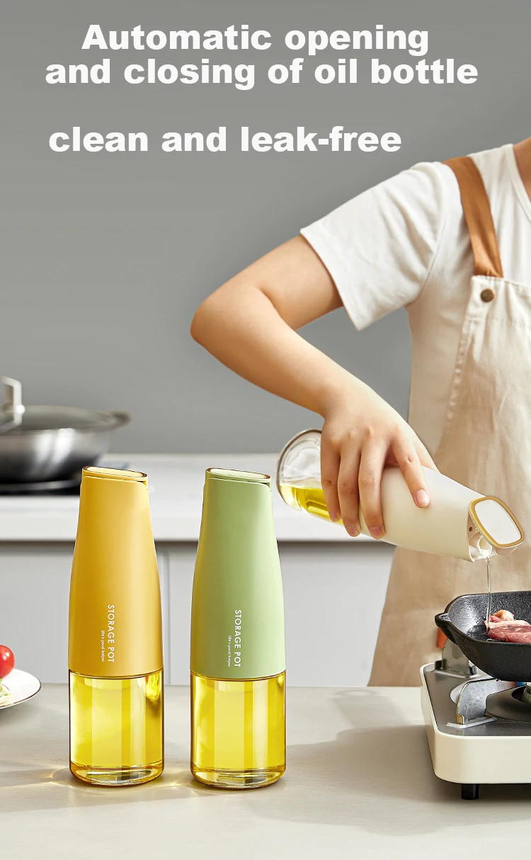 Customized Automatic Quantification Glass Cooking Oil Dispenser Bottle ...