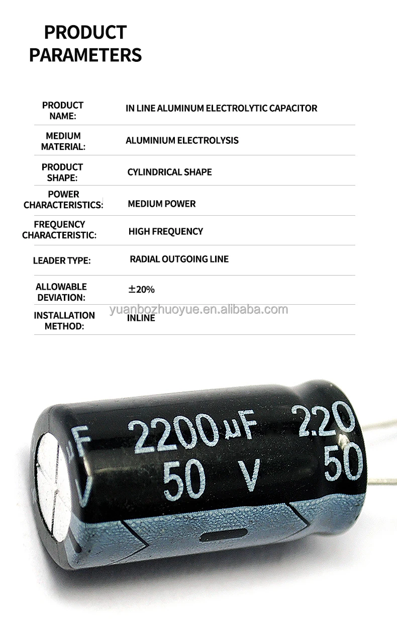 In-line Aluminum Electrolytic Capacitor Components 16/25v/35v/50/10/47 ...
