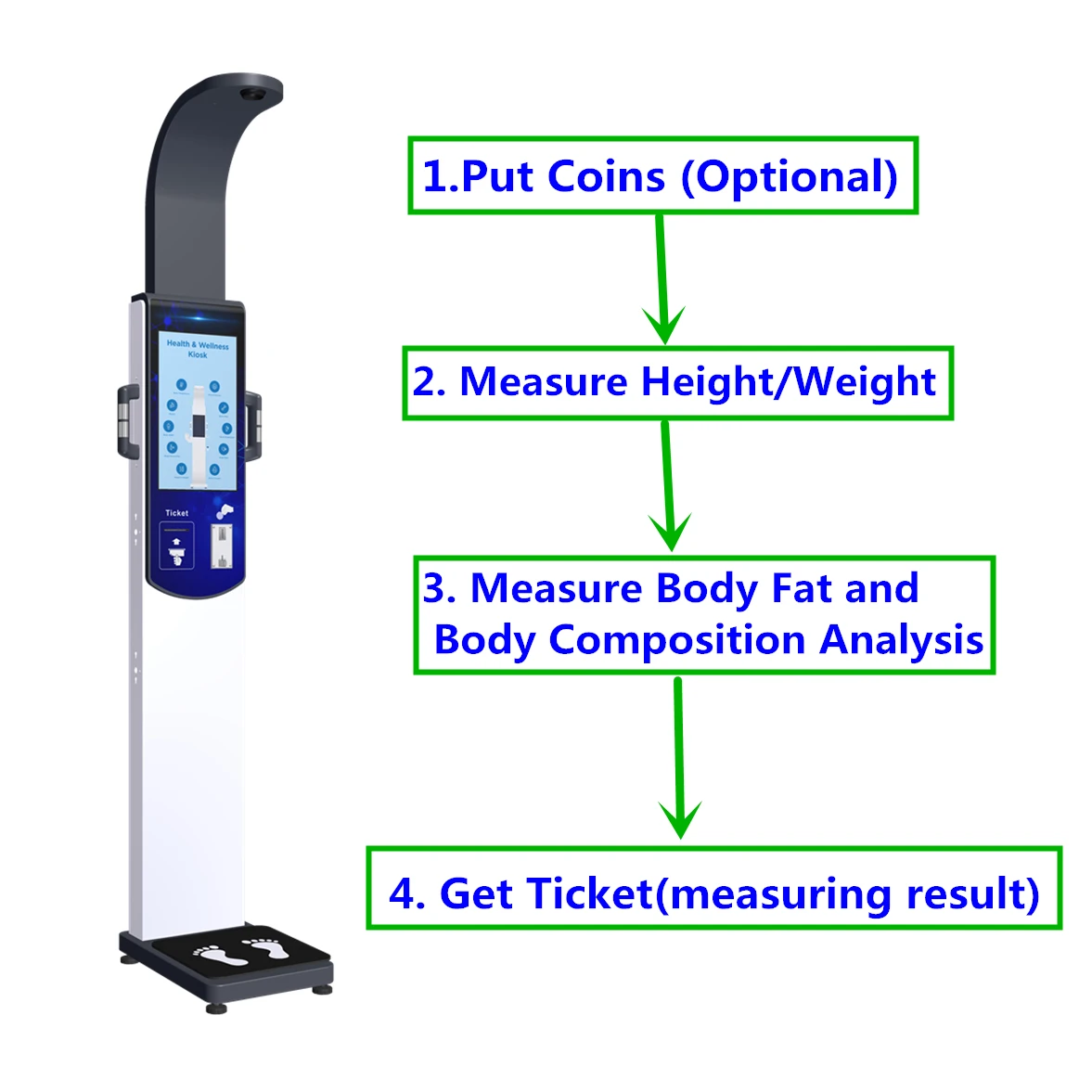 Dhm-900a Height And Weight Scale Ultrasonic Bmi Body Height Measure ...